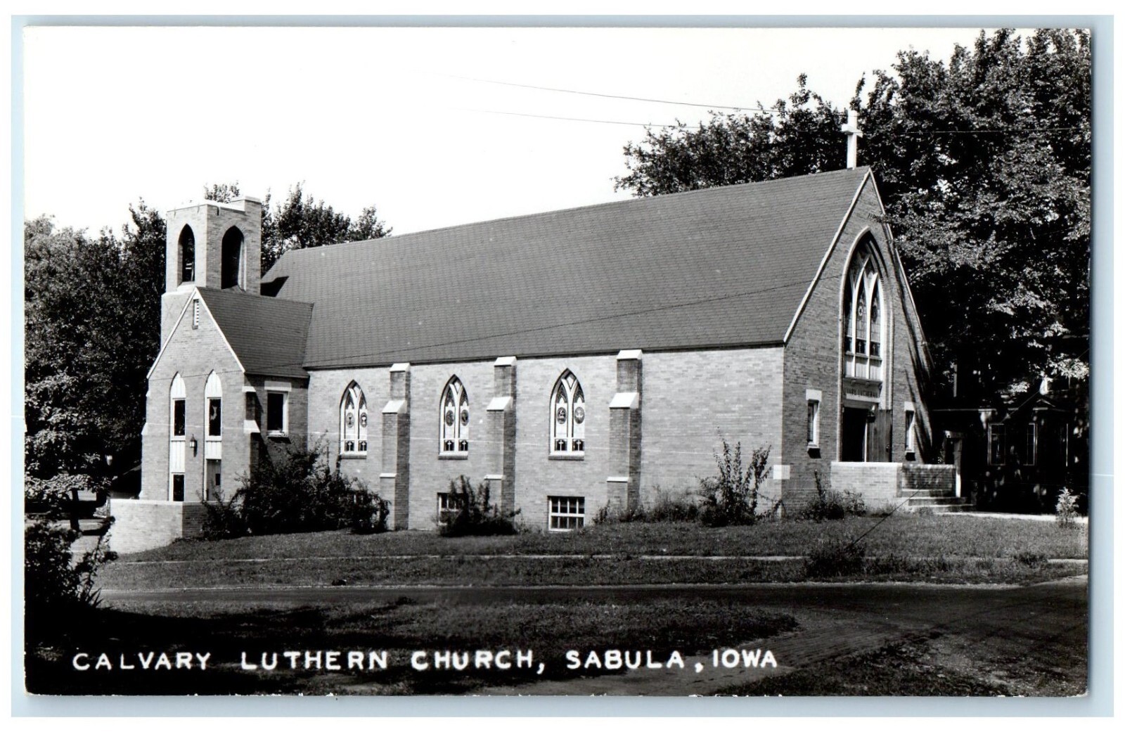 c1940's Calvary Lutheran Church Sabula Iowa IA RPPC Photo Vintage ...