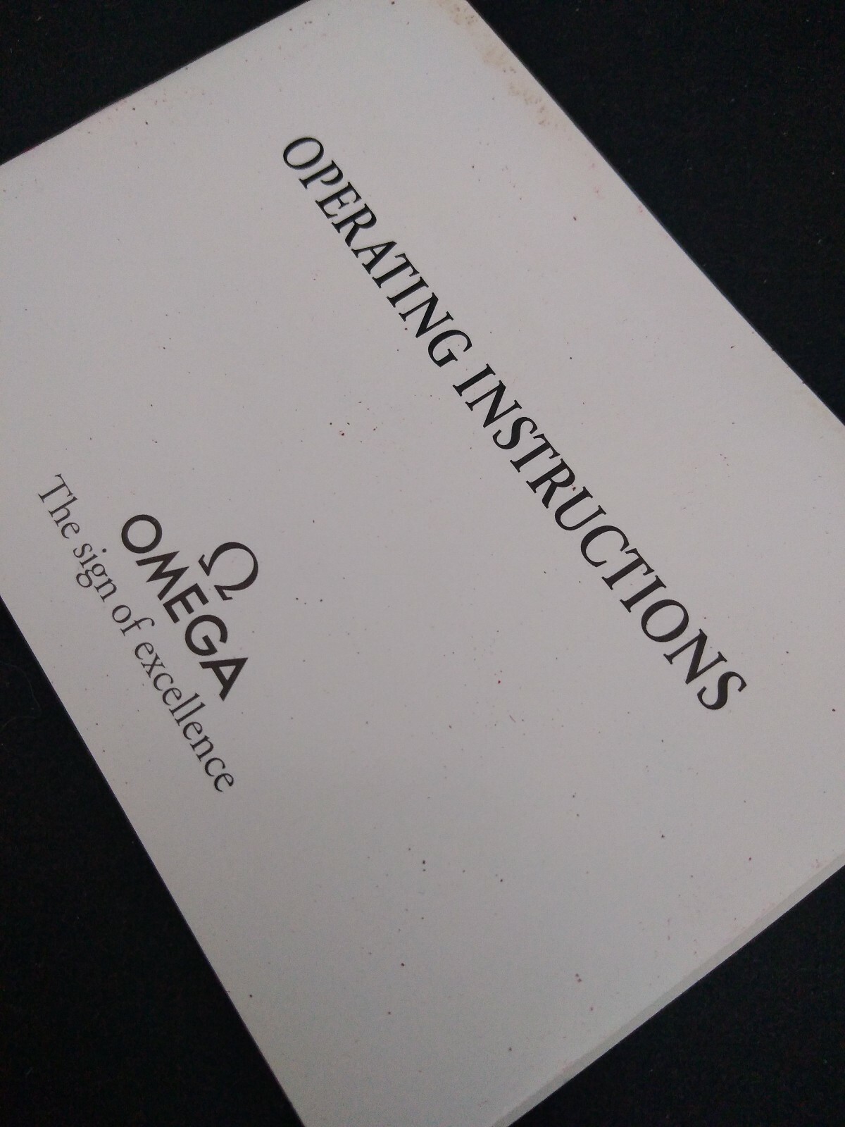 OMEGA General Operating Instructions Booklet WATCHES CAL. 1376/78 1379 ...