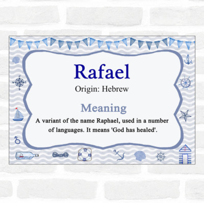 Rafael Name Meaning Nautical Certificate | eBay UK