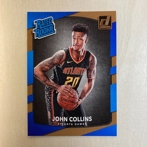John Collins 2017-18 Panini Donruss #182 Rated Rookie RC NBA Atlanta ...