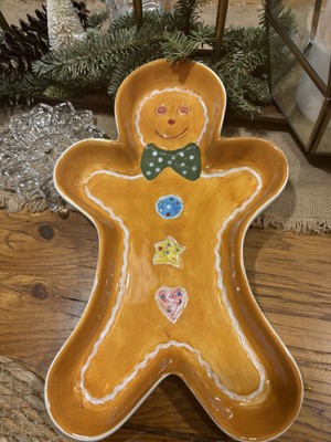 Vintage 2004 Home Interiors Christmas Gingerbread Man Baking Serving ...