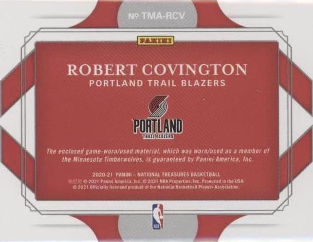 2020-21 Panini National Treasures - #TMA-RCV Robert Covington | eBay
