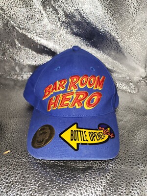 Men's Bar Room Hero Hat Ball Cap W/ Bottle Opener on Brim | eBay