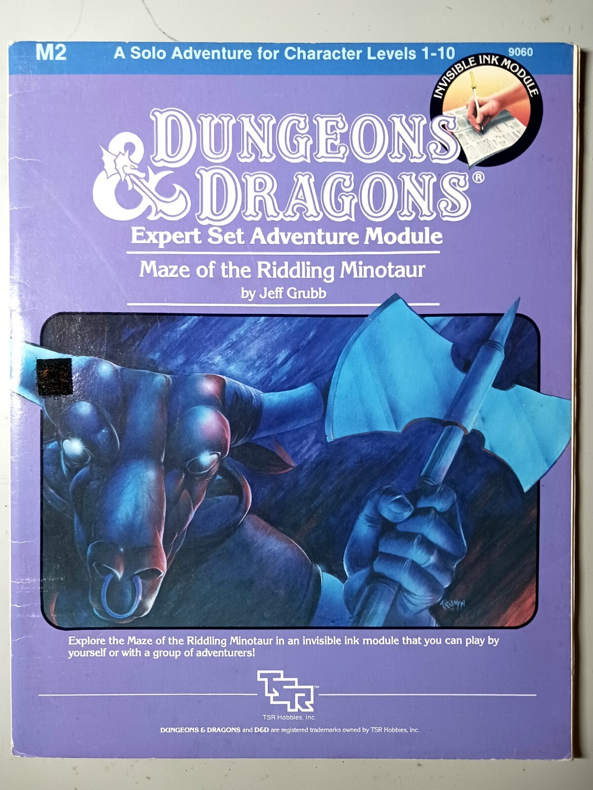 1983 Dungeons & Dragons Solo Module M2 Maze Of The Riddling Minotaur TSR 9060 | eBay