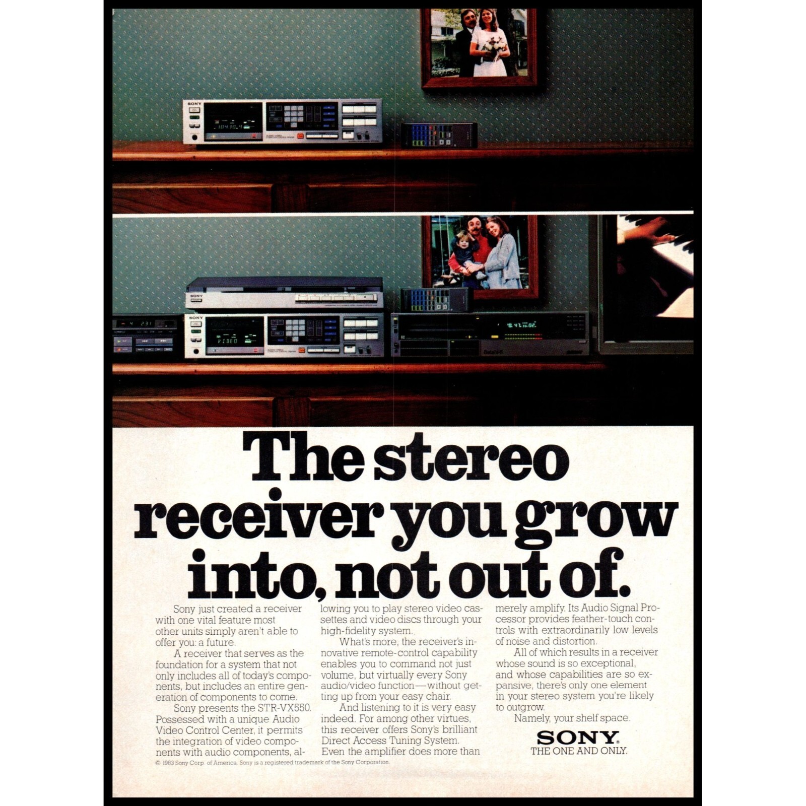1983 Sony STR-VX550 Stereo Receiver Vintage Print Ad Audiophile Wall ...