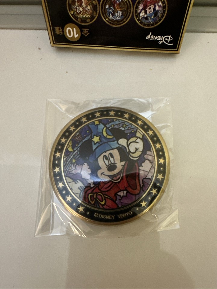 disney Japan pin badges Bling Bag 24 Carrot Gold Plated Tenyo Fantasia ...
