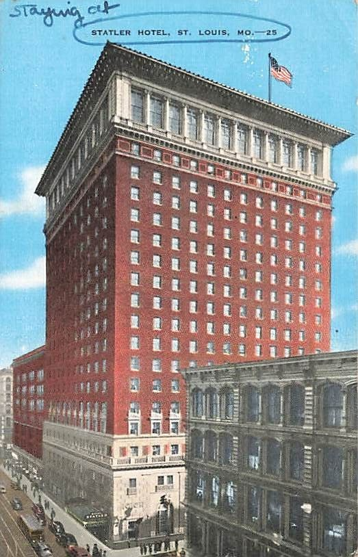 Postcard Statler Hotel St Louis Missouri NH1 | eBay