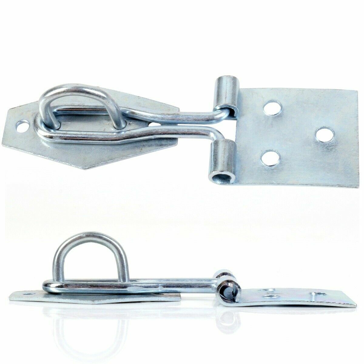 WIRE HASP & STAPLE ZINC PLATE 3" SILVER DOOR SHED GATE LATCH CATCH FOR ...