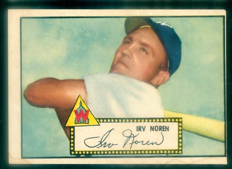 1952 TOPPS #40 IRV NOREN BLACK BACK VG | eBay