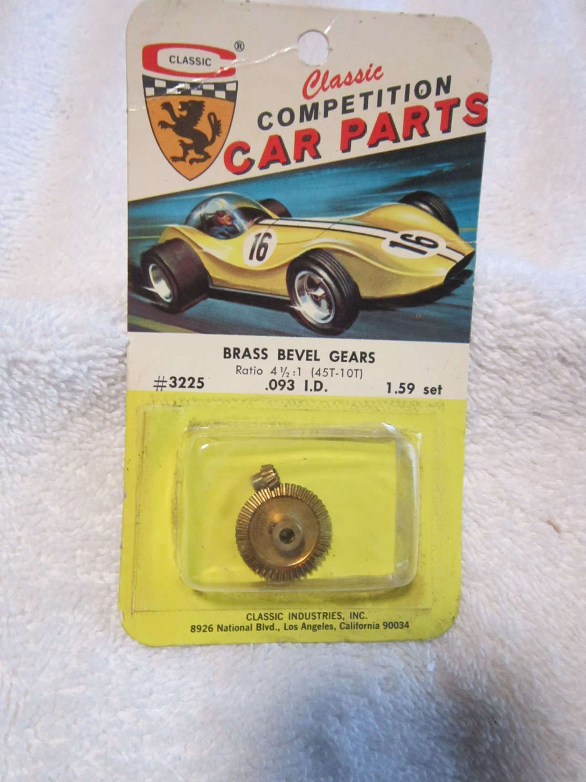 CLASSICS COMPETITION PARTS BRASS BEVEL GEAR RATIO 4 1/2 TO 1 .093 I.D ...