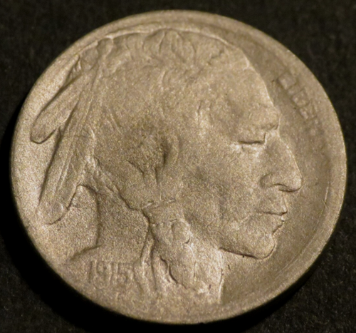 1915 D Buffalo Nickel Semi-Key Date Horn Details Holo-Restored Five 5c ...