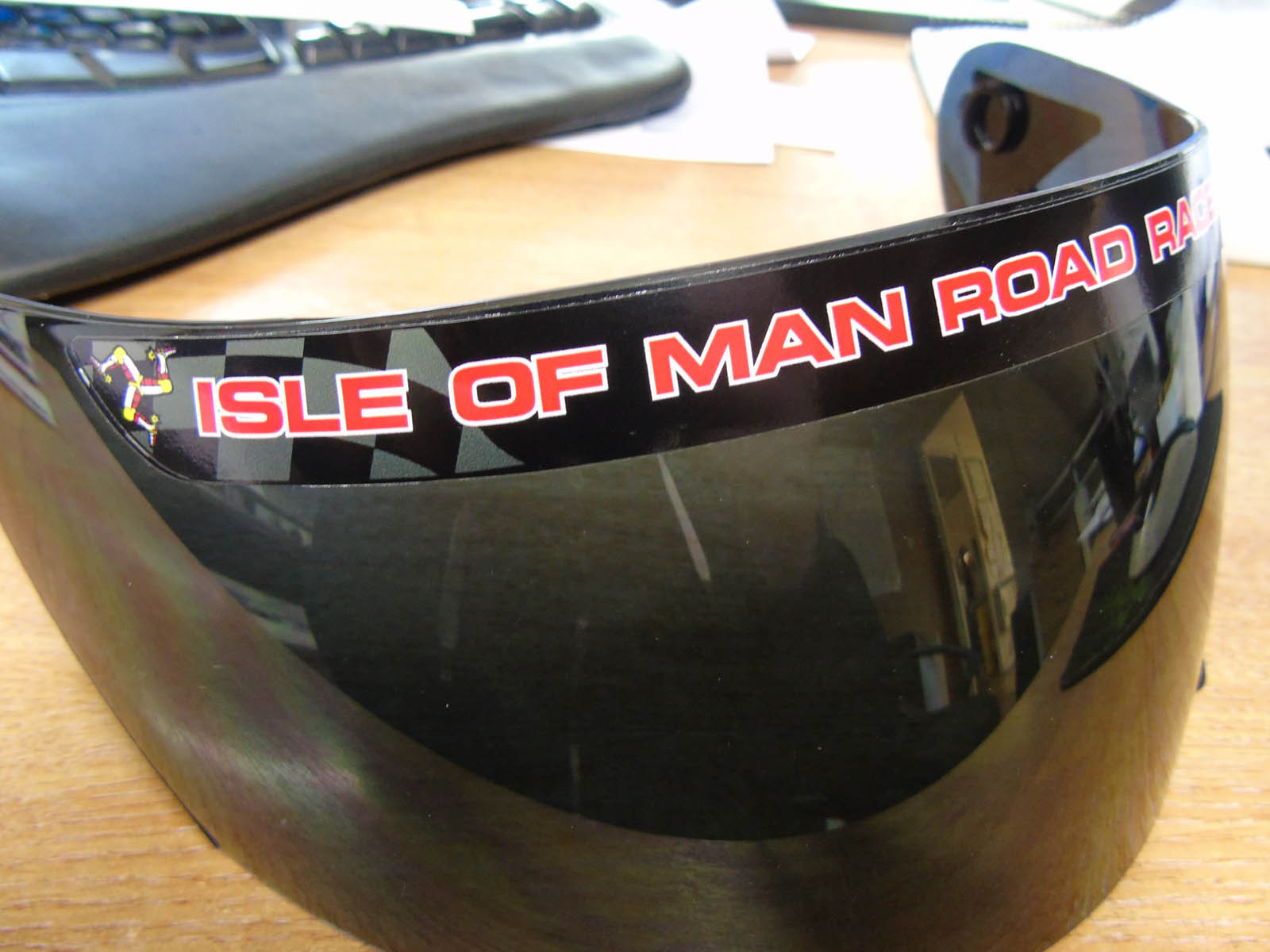 Isle of Man Road Races 2019 - TT Visor Decal Sticker - BLACK + RED | eBay