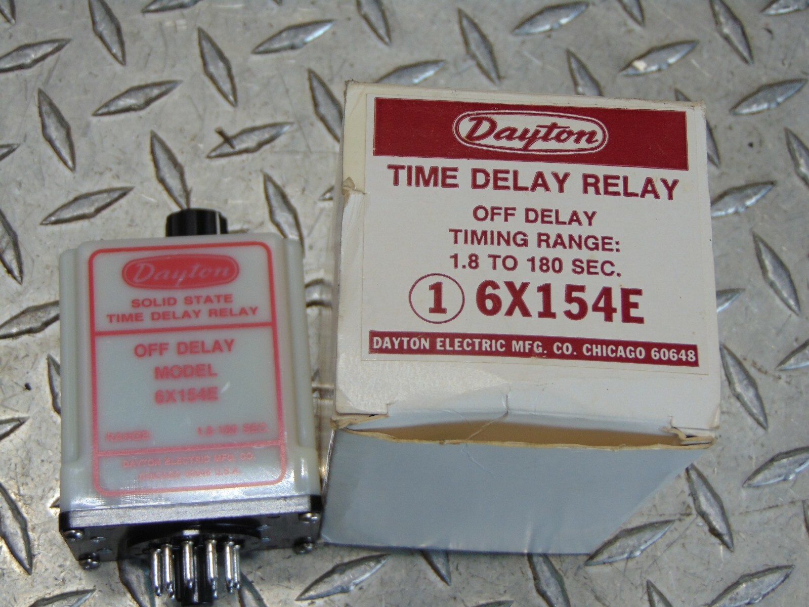 Dayton Time Delay Relay 6X154E Range 1.8 to 180 Sec. 11 Pin 120v for ...