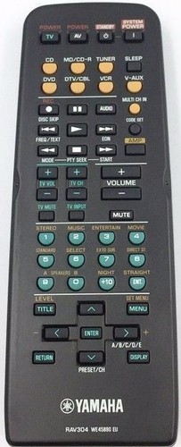 ORIGINAL YAMAHA REMOTE CONTROL RAV304 REPLACE RAV254 RX-V457 RXV450 ...