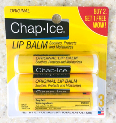 3 OraLabs Chap-Ice ORIGINAL Lip Balm 0.14oz Set/Pack of 3 | eBay