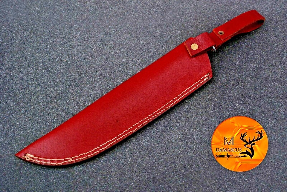 CUSTOM HAND MADE PURE COW LEATHER SHEATH FOR FIXED BLADE KNIFE - 1793 ...