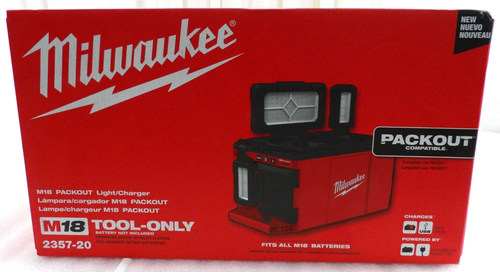 Milwaukee 18V 2357-20 LED Packout Light & Charger 3 Pivoting Lights ...