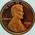 1980 S Lincoln Penny One-Cent Proof US Mint Coin 1c from Proof Set | eBay