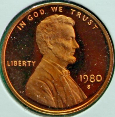 1980 S Lincoln Penny One-Cent Proof US Mint Coin 1c from Proof Set | eBay