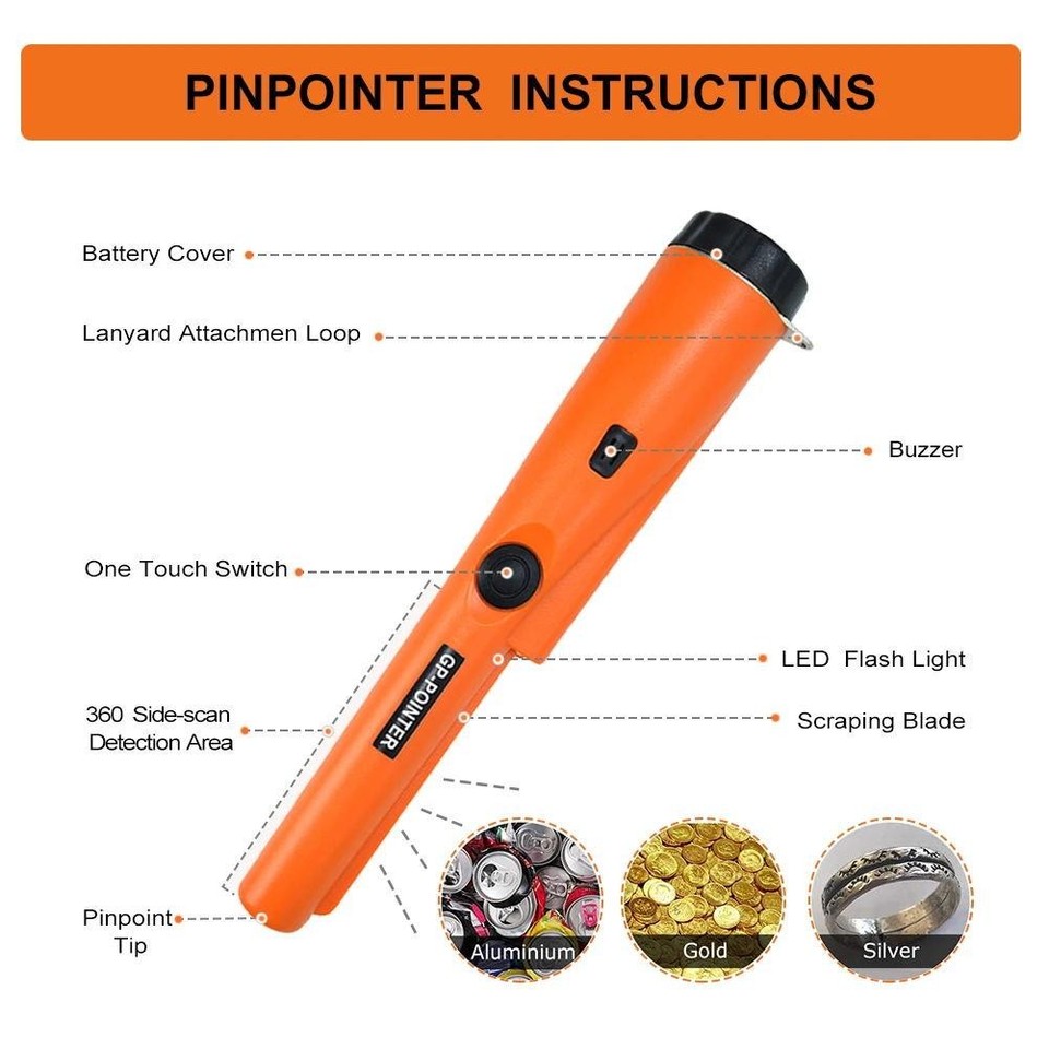 Garrett Pro Pointer Pinpointer Handheld Metal Detector Waterproof ...