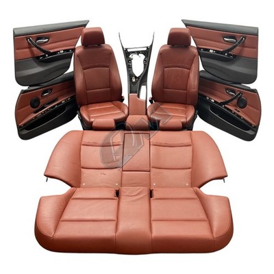 BMW 3 Series E90 Red Brown Interior Leather Seats Door Cards Heated ...