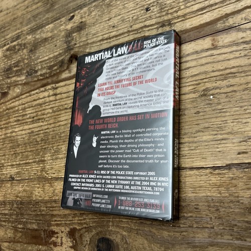 Martial Law 9-11: Rise Of The Police State (DVD, 2005) NEW! Alex Jones ...