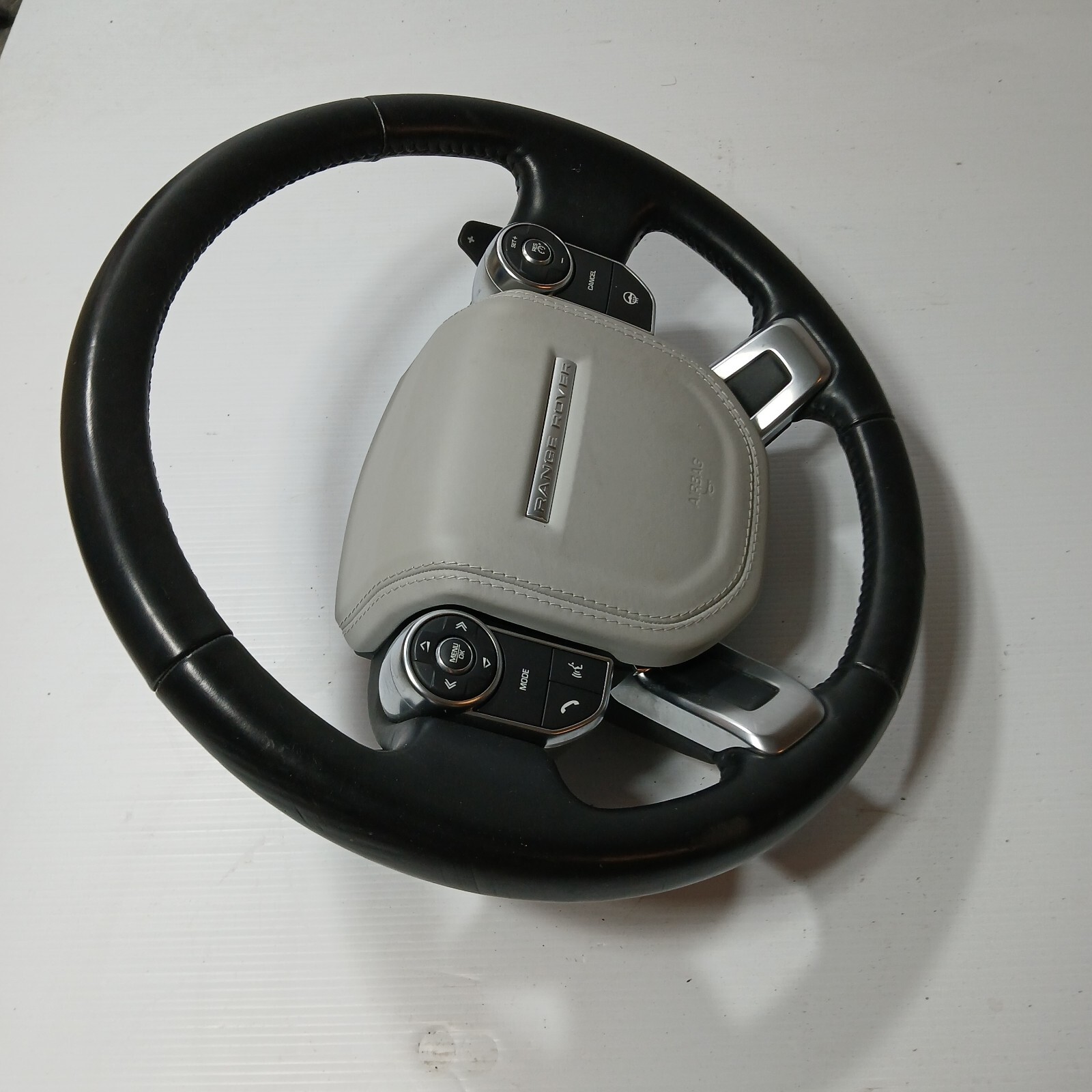RANGE ROVER VOGUE L405 HEATED BLACK LEATHER STEERING WHEEL COMPLETE ...