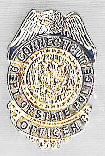 POLICE PIN HAT LABEL CONNECTICUT DEPARTMENT OF STATE OFFICER EAGLE ...