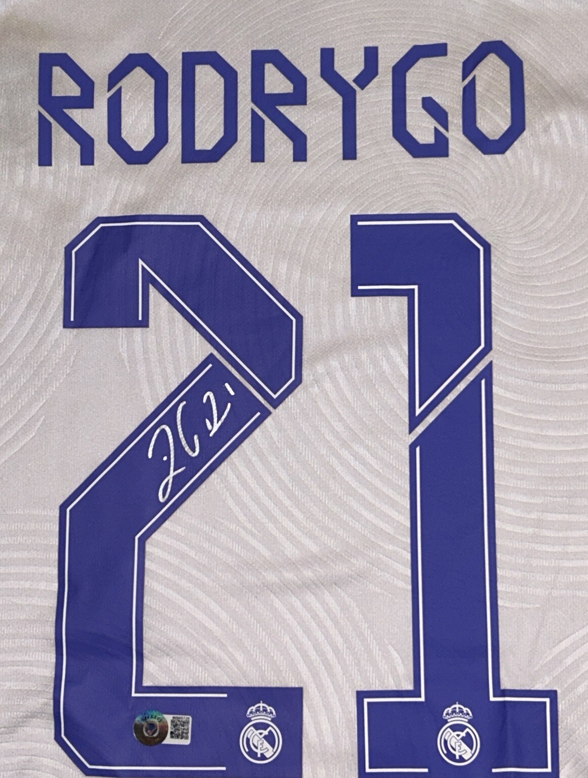 Autographed/Signed Rodrygo Real Madrid White Jersey, Beckett Witnessed ...
