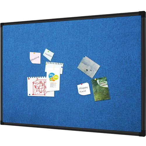 Linen Cork Bulletin Board Framed Linen Fabric Pinboard 24 x 18 Inch ...