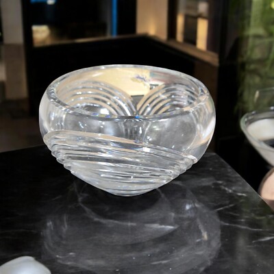 Vintage Julia Genuine Handcut Lead Crystal 24% Glass Ball Bowl Poland ...