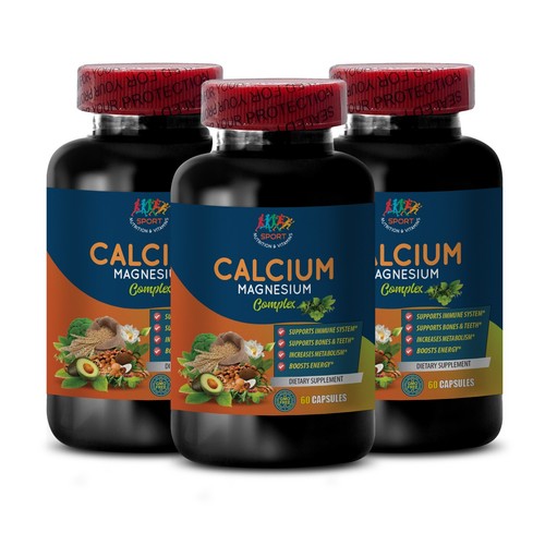 CALCIUM MAGNESIUM COMPLEX - 3 Bottles (180 Caps) - Comprehensive Health ...
