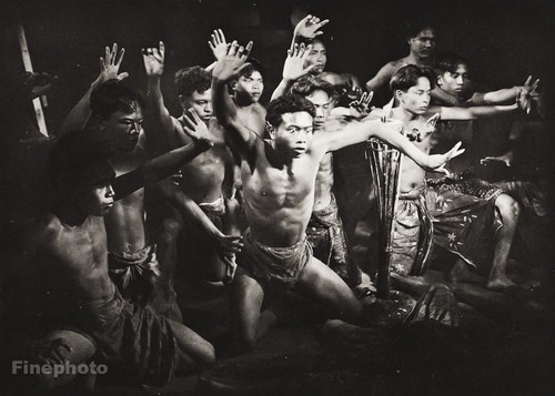 1934 Vintage Print INDONESIA Bali Native Men Tribe Folk Dance Photo Art ...