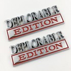 Pair Deplorable Edition Emblem Tailgate Front Car Truck SUV Badge (red ...