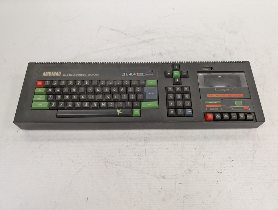 AMSTRAD CPC 464 64k Colour Personal Computer 32KB ROM Built In Cassette ...
