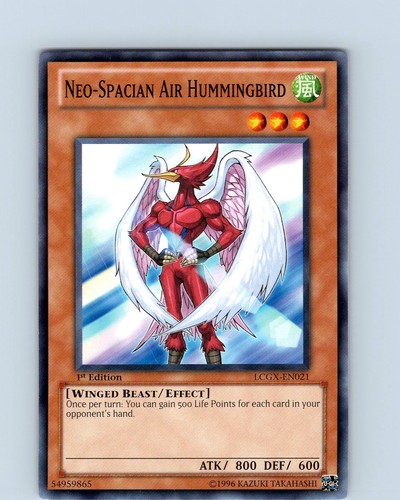 Yu-Gi-Oh TCG Neo-Spacian Air Hummingbird LCGX-EN021 1st Edition Common ...