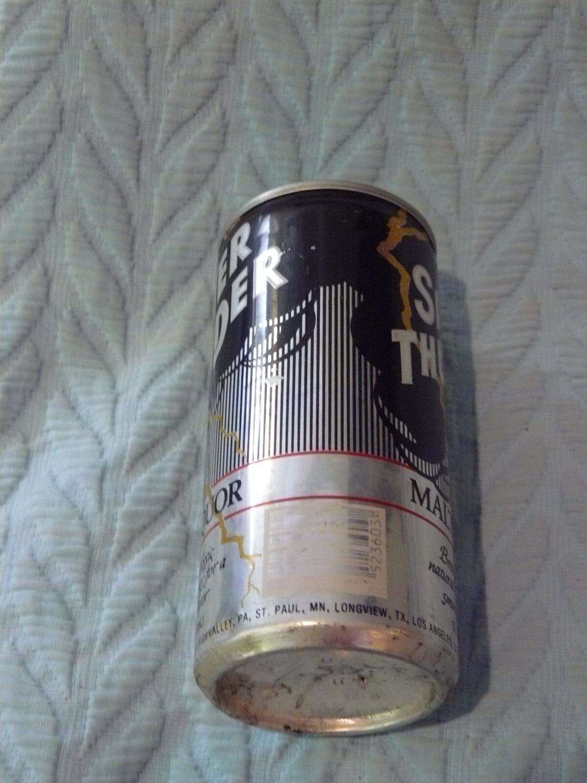 SILVER THUNDER MALT LIQUOR 12oz Beer CAN, Stroh, Detroit, MICHIGAN ...