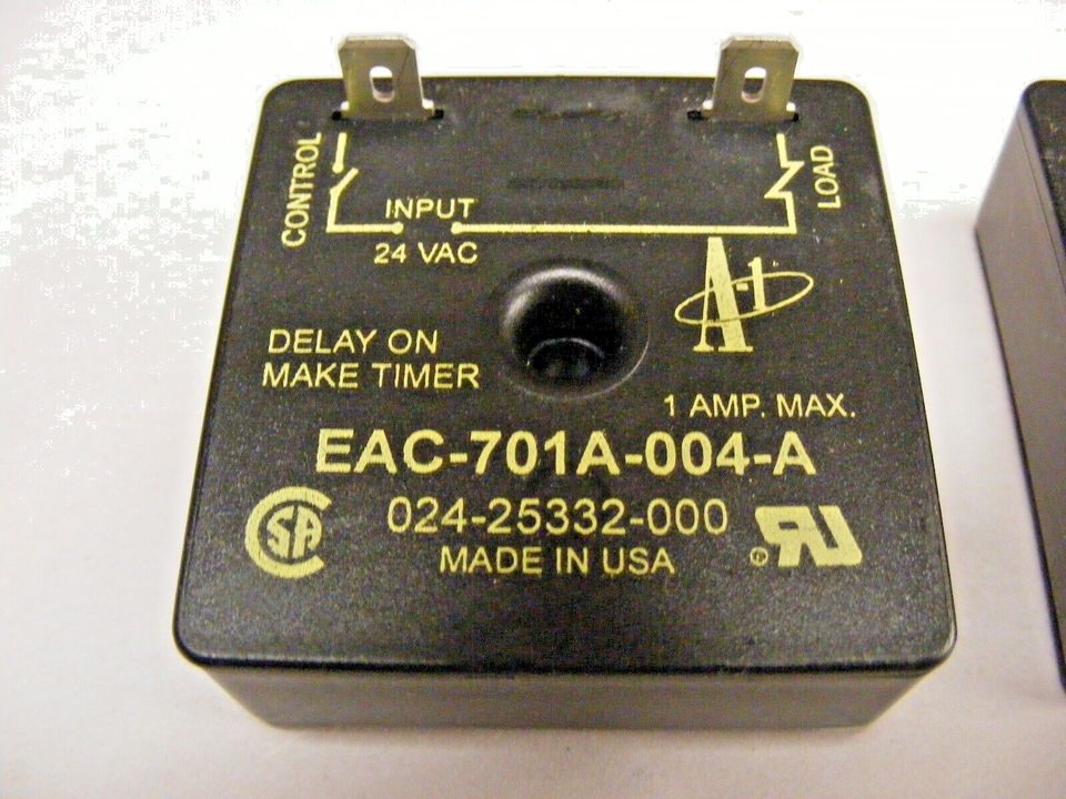 (2) EAC-701A-004-A Delay On Make Timer Relay 1 Amp 24 VAC NOS | eBay