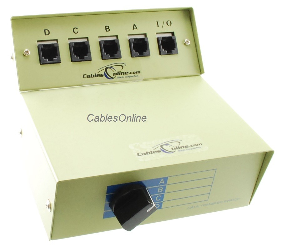 CablesOnline 4-Way RJ45 8P8C ABCD Manual Switch Box, SB-035 | eBay