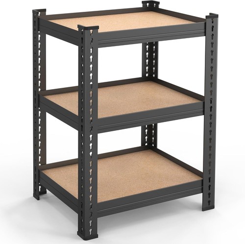 3Tier Metal Rack Free Standing Shelving Unit Adjustable Storage Shelf ...