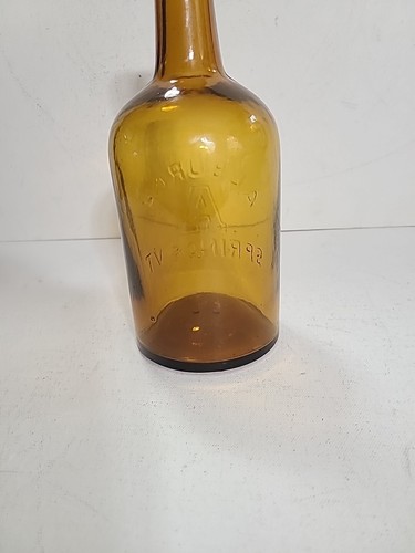 Rare Mineral Water Bottle - ALBURGH SPRINGS. VT. Honey Amber Quart | eBay