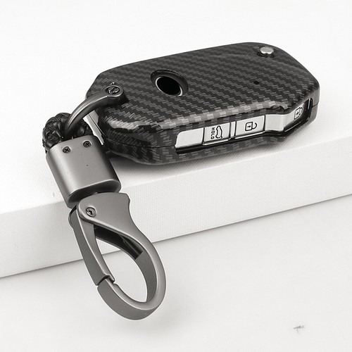Fit KIA K5 Soul Flip 4 Button Carbon Fiber Hard ABS Remote Key Fob Case ...