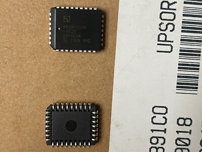 Vintage & New AMD 1Mbit 128K x 8 Flash Memory AM29F010B-90JC PLCC 32Pin ...