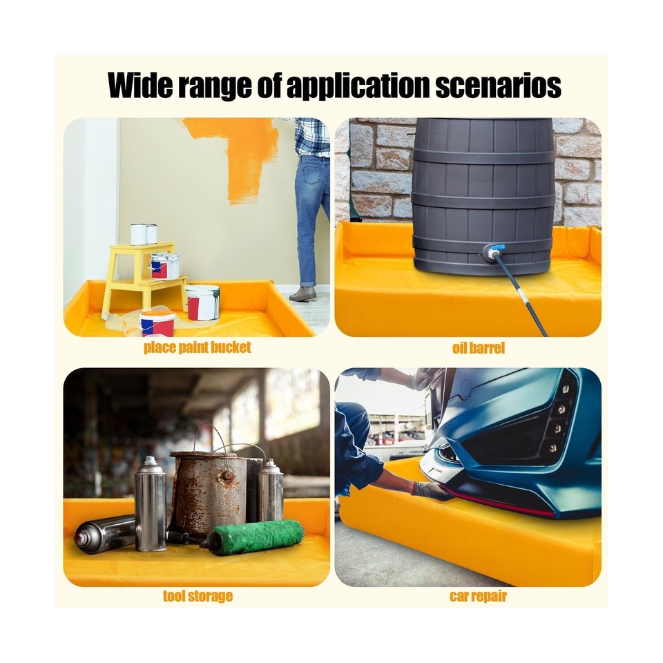 Wettarn Folding Duck Pond Portable Spill Containment Mini Berm PVC Mini ...