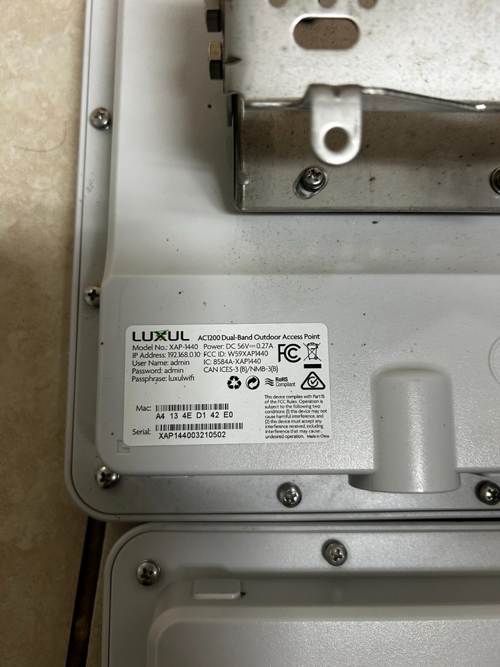 Luxul XAP-1440 IEEE 802.11ac 1.17 Gbit/s Outdoor Wireless Access Point ...