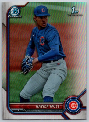 2022 Bowman Draft Chrome Refractor Nazier Mule Rookie Chicago Cubs #BDC ...