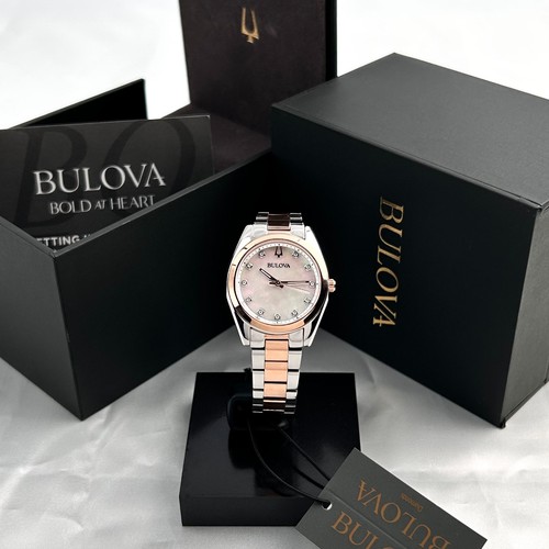 Bulova 98P207 Surveyor Women's Quartz Diamond Accent Silver and Gold ...