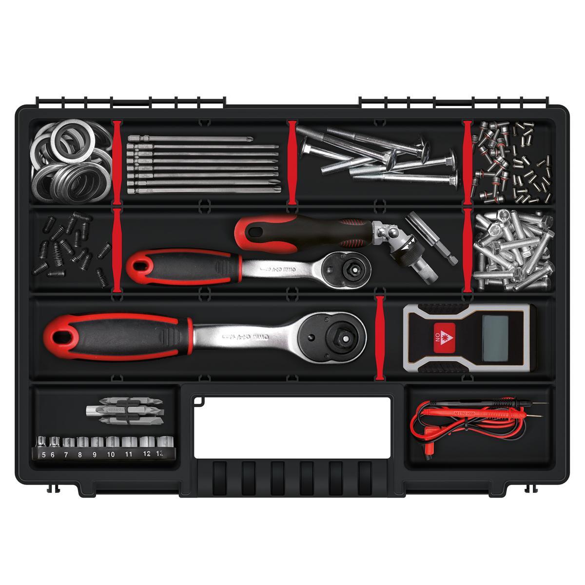 Organizer Sortimentskasten 344 x 249 x 50 mm stapelbar Sortierbox ...