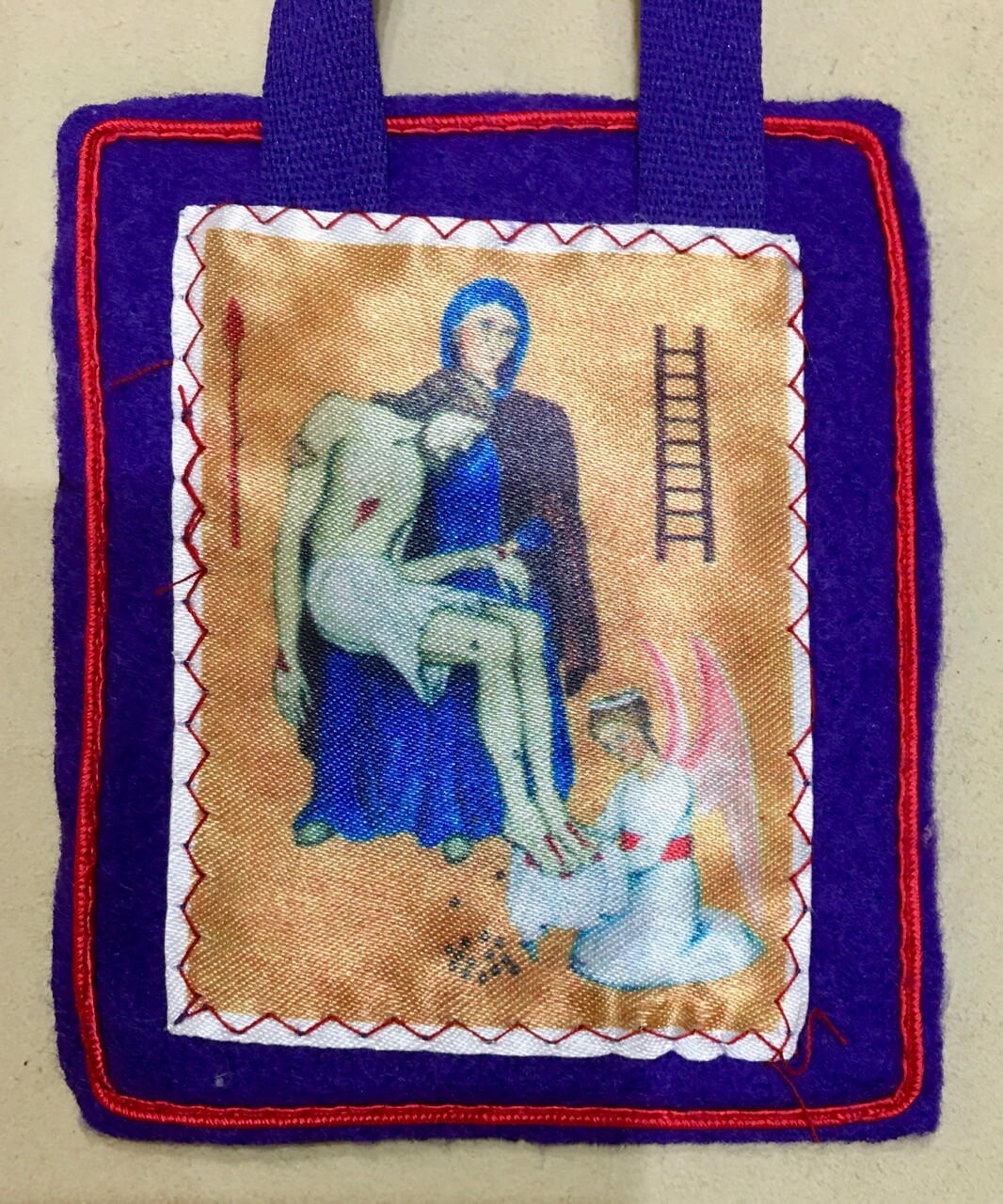 Purple Scapular / Scapular of Benediction & Protection | eBay