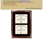 Double Diploma Frame Dual Certificate Frame Two College University ...